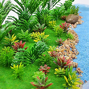 110pcs Model Plants Miniature Toy Trees Train Scenery Fairy Garden Trees Diorama Trees Model Scenery Railway Park Garden Scene Architecture Wargame Trees Model