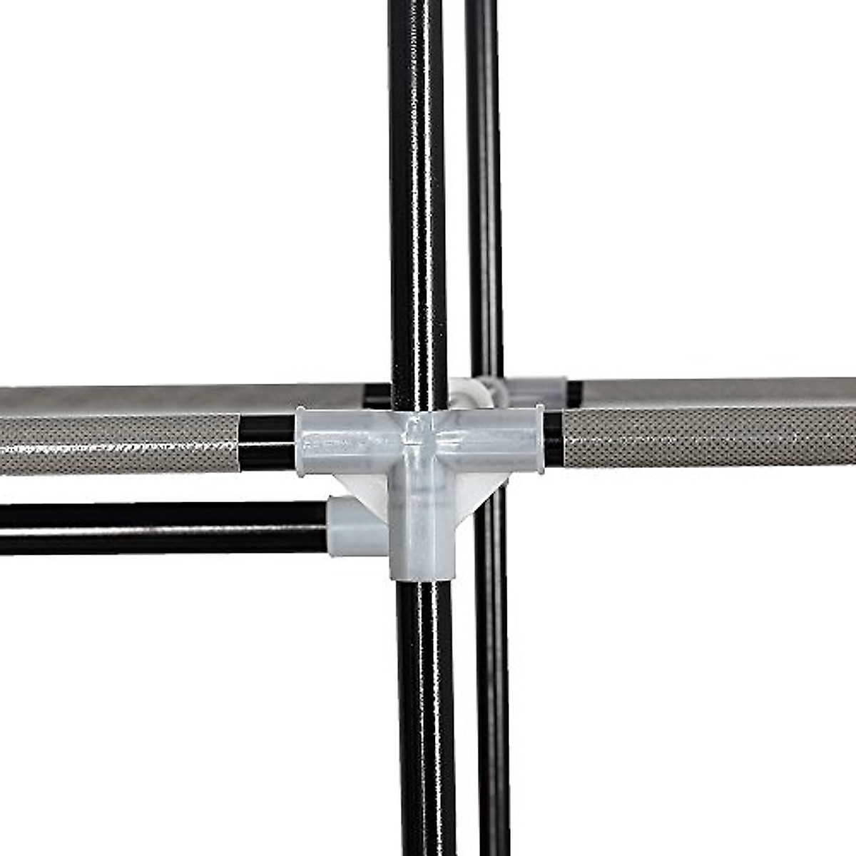 YYAO Portable Clothes Closet Non-Woven Fabric Wardrobe Closet Double Rod 12 Storage Shelves Clothes Organizer Armoire,Gray