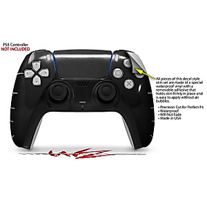 WraptorSkinz Skin Wrap compatible with Sony PS5 DualSense Controller Solids Collection Color Black (CONTROLLER NOT INCLUDED)