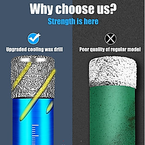 9 Pack Premium Diamond Drill Bit Set - Versatile Tools for Precise Drilling on Porcelain, Ceramic, Glass, Marble, and More