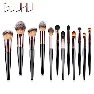 Inner Corner Brush Tools Eyebrow Makeup Foundation 12PCS Brush Cosmetic Sets Wooden Brush Eyeshadow Brush Travel Makeup Brushes