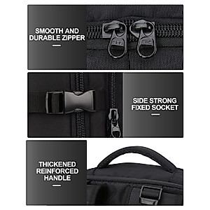 VGCUB Carry on Backpack,Large Travel Backpack for Women Men Airline Approved Gym Backpack Waterproof Business Laptop Daypack with Shoe Compartment, Black