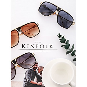 Frienda 3 Pairs Sunglasses for Men Retro Men Shades Glasses Fashion Metal Gold Frame Oversized Sun Glasses Designer