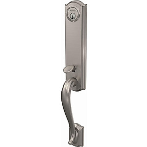 Schlage Lock Company FCT58 Camelot Exterior Only Handleset, Satin Nickel