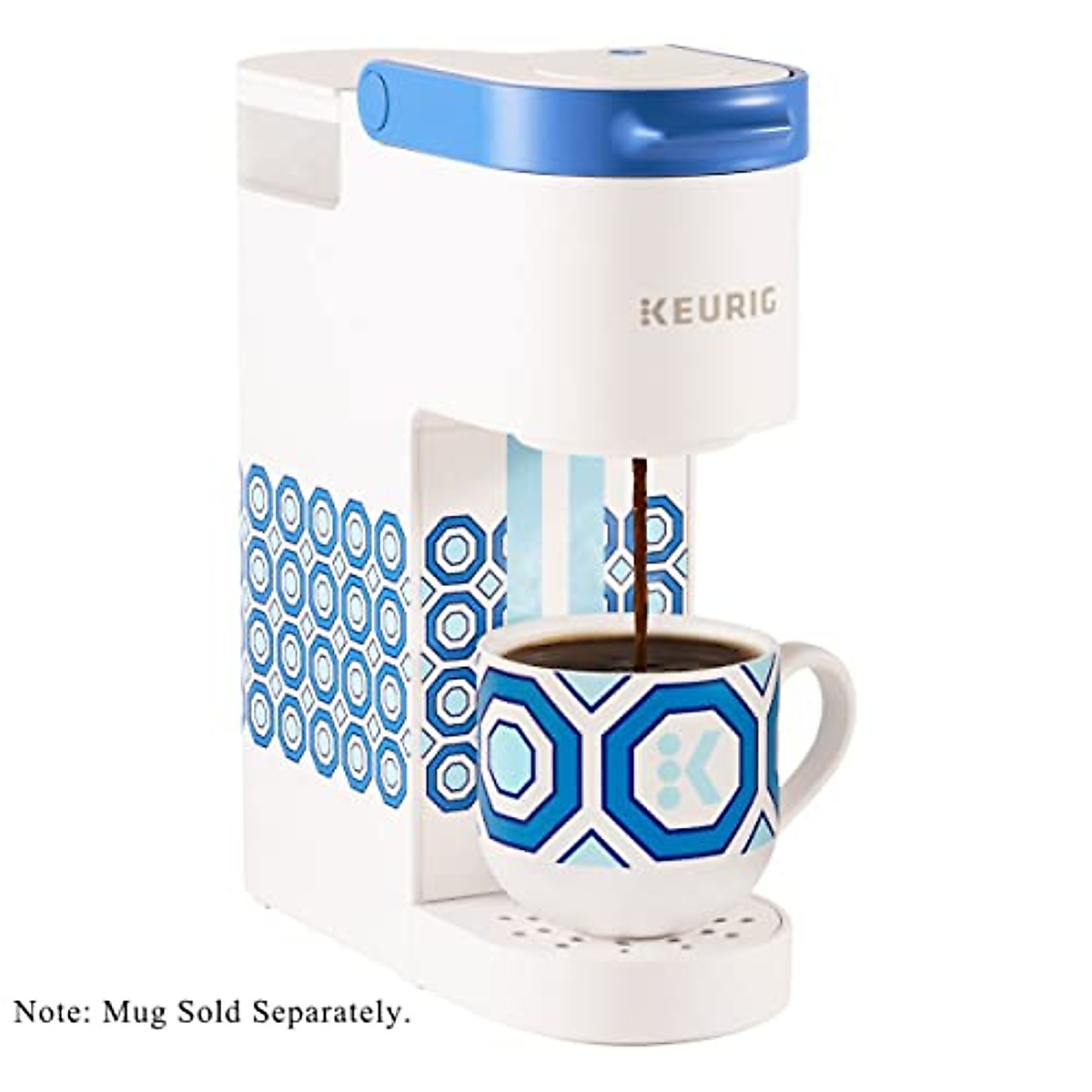 Keurig Limited Edition Jonathan Adler K-Mini Single Serve K-Cup Pod Coffee Maker, White - Removable Drip Tray, Less than 5" wide, Brew any cup size between 6-12oz - BROAG Random Color Water Bottle