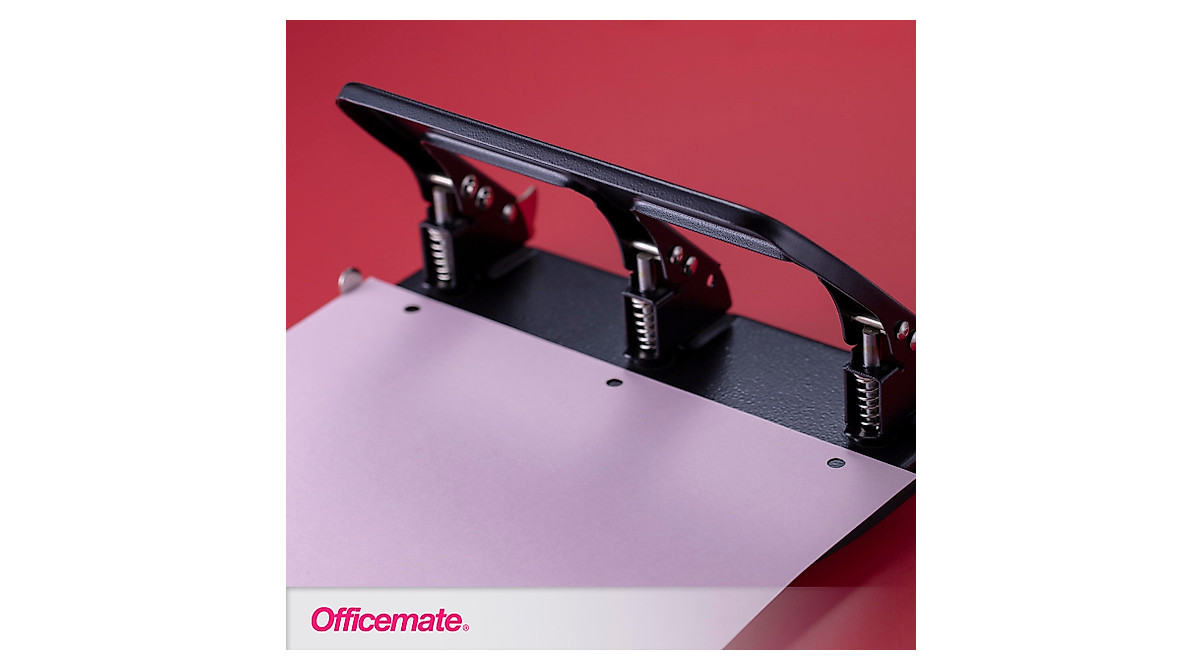Officemate Medium Duty 3 Hole Punch - Easy Office Document Punching