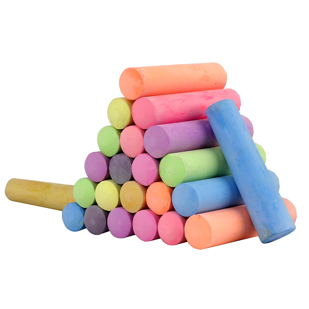 Kid Made Modern Non Toxic Sidewalk Chalk Bucket (24 Count) - Washable Colored Chalk Bulk Set for Kids and Toddlers Outdoor Games