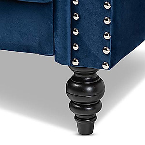 Baxton Studio Sofas, Navy Blue/Black