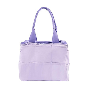 Soolla Studio Bag - World's Most Loved Art Supply & Pottery Tool Bag, Washable, Over 30 Pockets, 10 Premium Colors, Canvas Tote, Craft Organizer, Sewing, Knitting, Adults, Students, Kids (Lilac Love)