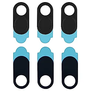 SALUTUY Lens, Wide Compatibility Metal Material Webcam Cover Sticker Laptop Camera Cover for Protecting Your Digital Life for Laptops for Desktops(Black)