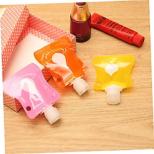 8pcs Emulsion Bottle Refillable Bottles Subpackaging Bottle Silicone Bottles Travel Empty Bottle Cartoon Bottle