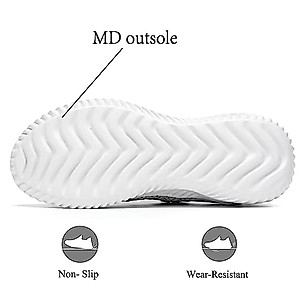 Mevlzz Mens Slip On Walking Shoes Lightweight Breathable Non Slip Running Shoes Comfortable Fashion Sneakers Workout Casual Sports Grey