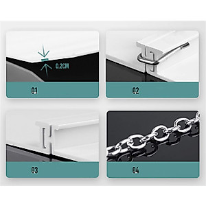 Liveinu Canvas Air Deflector Adjustable Reusable Heat and Air Deflector for Drop Ceiling Vents RV, Home HVAC, AC and Ceiling Registers Air Conditioner Deflector White 11.7"x11.7" Inch