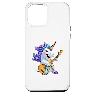 iPhone 14 Plus Cool unicorn rocking with electric guitar cute rock music Case