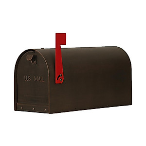 Special Lite Titan Aluminum Curbside Mailbox - Copper Aluminum Mailbox for Post Mount - SCH-1016A-CP