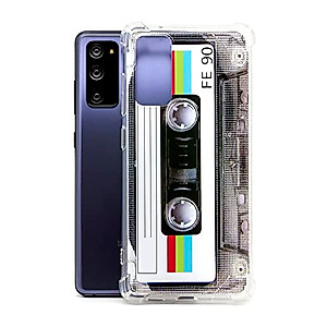 FAteamll Case for Galaxy S20 FE 5G,with Reinforced Corners TPU Soft Bumper Retro Cassette Tape Case Compatible with Samsung Galaxy S20 FE 5G
