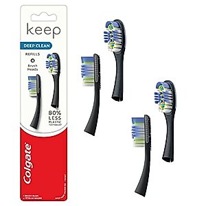 Colgate Keep Toothbrush Refill Heads, Deep Clean, 4 Pack