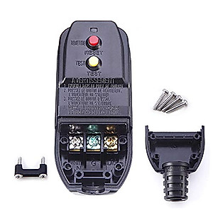 GFCI Replacement Plug for Pressure Washer Pool Pump 15Amp 3 Prong Circuit Breaker Outdoor Waterproof Auto-reset 120V