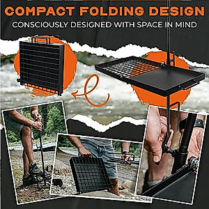 Adventure Seeka Swivel Grill - Heavy Duty, Fully Adjustable Campfire Cooking Grate and Rack