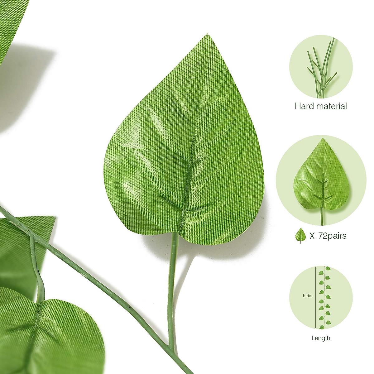 Yatim 94-Ft 12 Pack Artificial Ivy Leaf Garland Plants Vine Hanging Wedding Garland Fake Foliage Flowers Home Kitchen Garden Office Wedding Wall Decor