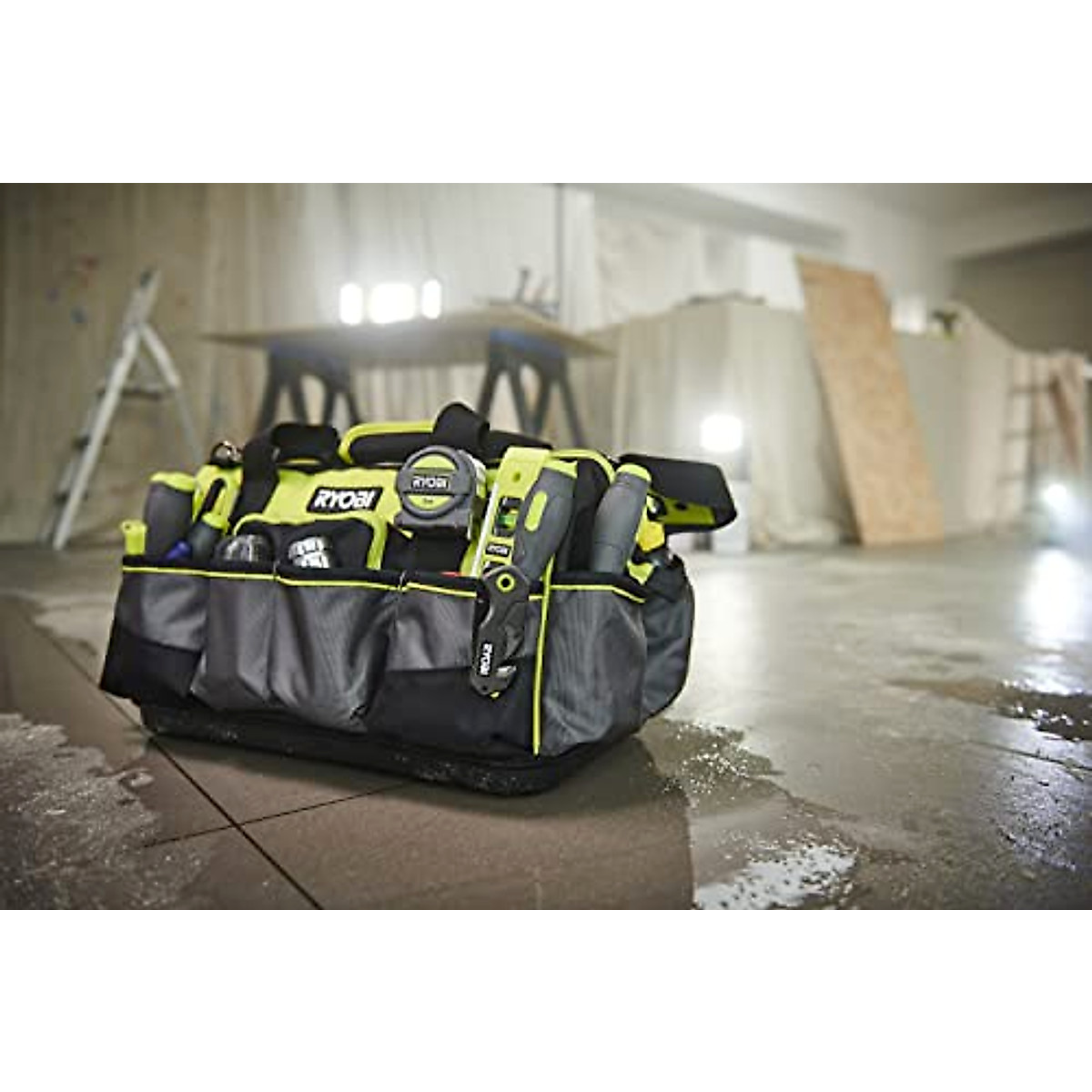 RYOBI RSSMTB1 Medium Tool Bag, Black, Yellow