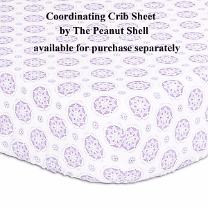 The Peanutshell Lilac Medallion Changing Pad Cover