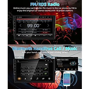 2+32G Android Radio for Honda Accord 8th 2008-2013 Support Wireless Carplay&Android Auto with 10.1" Touchscreen GPS Navigation Bluetooth USB WiFi FM/RDS Radio Receiver Backup Camera Head Unit Player
