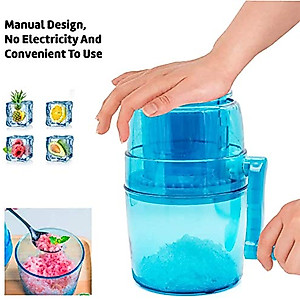 Portable Hand Crank Ice，Ice Chopper Mini Portable Ice Machine Domestic Ice Crusher for Children