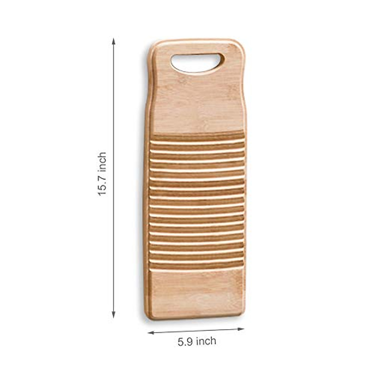 Lakingo Natural Bamboo Hand Washboard for Laundry Washing Clothes, Small Wood Scrub Board, Rustic Old Fashioned Washboard, Mini Wash Board for Hand Washing, Washboard Laundry Board for Kids Home