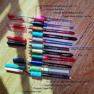 SPPQ 20 Packs Pen Adapter Holder Set Compatible with Cricut (Explore Air/Air 2/Air 3 and Maker/Maker 3), (Sharpie/Bic/Crayola/Sakura/Pilot/Pentel/Paper mate/Mitsubishi uni-ball)