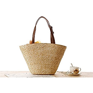 DAISHA Straw Bag Beach Bags for Women - Straw Large Beach Tote Bag - Summer Handwoven Shoulder Bags for Beach