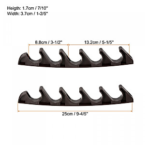 PATIKIL Chaise Adjustment Bracket, 4 Pack 5 Position Lawn Yard Multi Position Back Support Adjuster for Outdoor Lounge Patio, Brown