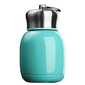 Mini 7 oz Stainless Steel Water Bottle, Mini 200ml Vacuum Insulated Water Bottle Leak Proof Sport Tumbler Cup Hot and Cold Water Bottle for Women Girls Kids Gift Milk Tea Lunch (Teal)