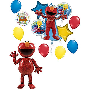 Anagram Elmo Birthday Party Supplies Giant 54 Inch Airwalkers Balloon Bouquet Decorations