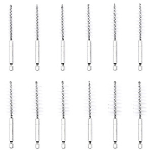 38pc Industrial Wire Brush Set 1/4" Hex Shank Long Ext. Stainless Steel Nylon