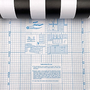 SimpleLife4U Black and White Stripe Self-Adhesive Shelf Liner Contact Paper 17.7 Inch By 9.8 Feet