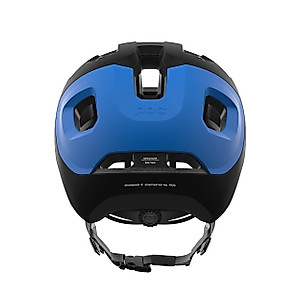 POC Axion Cycling Helmet Uranium Black/Opal Blue Metallic/Matt MED