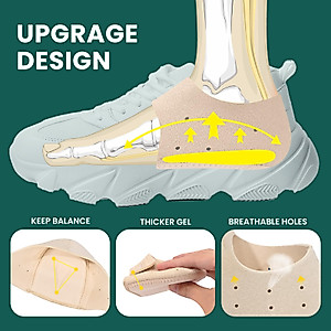 Heel Protectors Cups for Plantar Fasciitis - Welnove Heel Cups for Women Men Heels Spur Pain Relief - Heel Inserts Pads for Achilles Tendonitis Dry Cracked Heel Support Cushion (Size: W 4.5-9 / M 5-8)