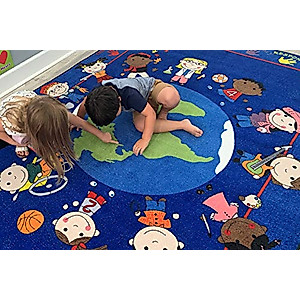 KidCarpet.com World Character Classroom Rug, 4' x 6' Rectangle