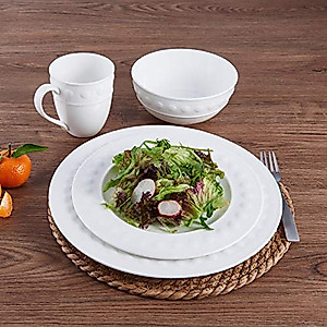 Mikasa Eden Chip Resistant 16-Piece Dinnerware Set, Service For 4, White