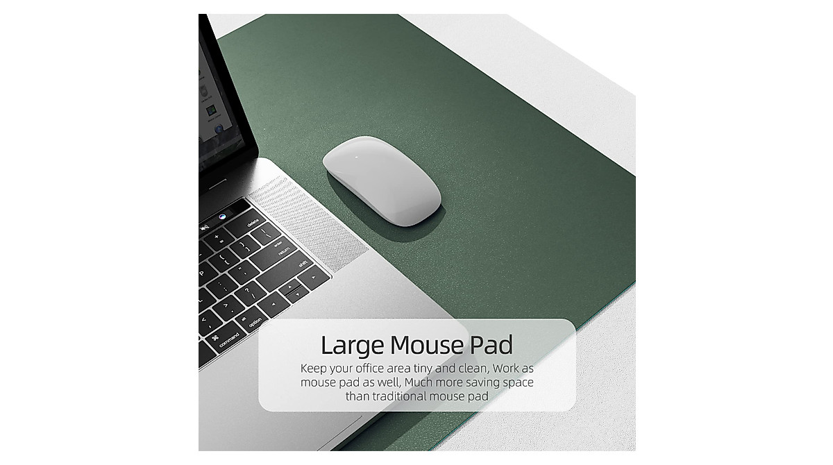 YSAGi Dual-Sided Leather Desk Pad - Waterproof 31.5x15.7" Office Protector