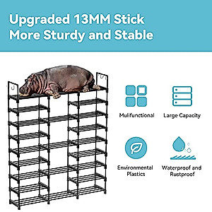 HOCAT 9 Tiers Shoe Racks for Entryway Shoe Rack Organizer Large Shoe Shelf for 50-55 Pairs Shoe Boot Storage Sturdy Stackable Free Standing Closet Bedroom Garage