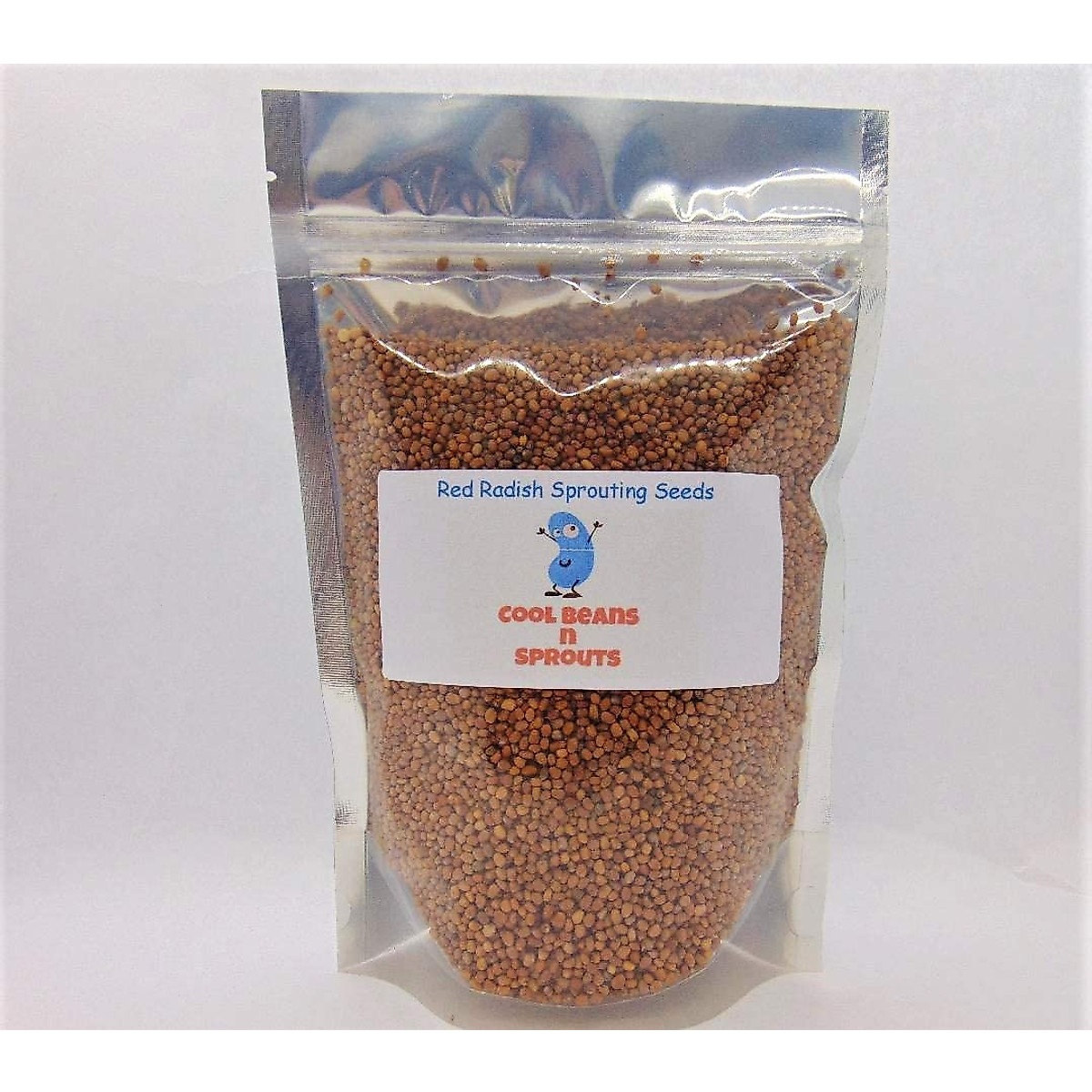 "COOL BEANS n SPROUTS" Brand, Radish Duo Sprouting Mix, 4 Ounces, This is a Mix of Daikon Radish and Red Radish Seeds.