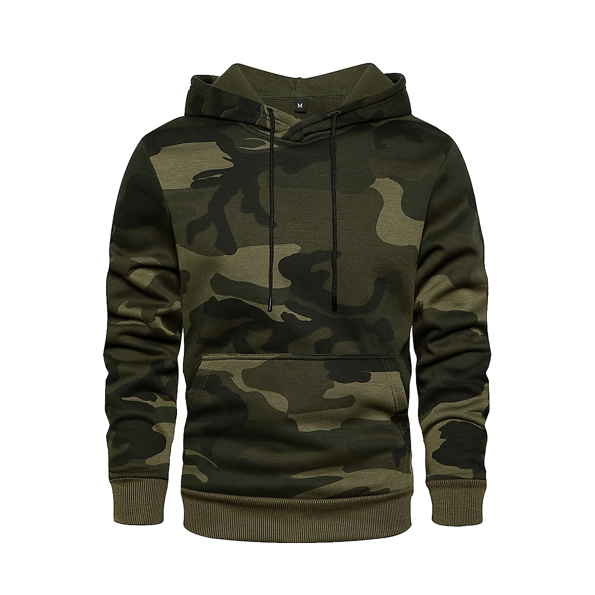 LBL Men's Camouflage Pullover Hoodies Camo Hooded Sweatshirts Army Green L 03