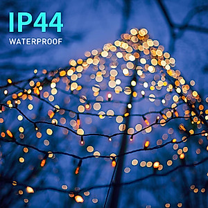 BOKING Halloween Orange Lights String Outdoor 100 Mini Waterproof Incandescent Indoor Decoration Plug in 23 Feet Used for Patio Party Festive Courtyard Home