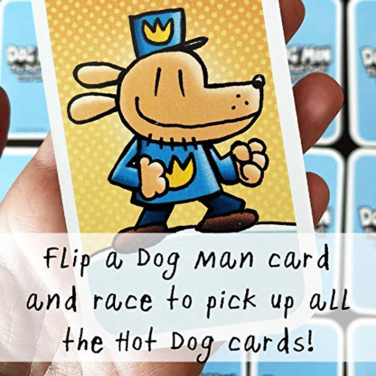 University Games Dog Man The Hot Dog Card Game for Ages 5 and Up, 2 to 4 Players Based on The Dog Man Books by Dav Pilkey (07011), Yellow