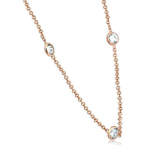 2 Ct Diamonds By The Yard Necklace 14K Rose Gold Lab Grown Diamond