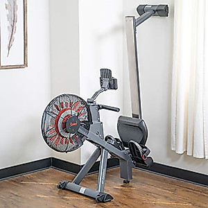 Sunny Health & Fitness Air Plus Magnetic Resistance Rowing Machine – SF-RW5940, gray