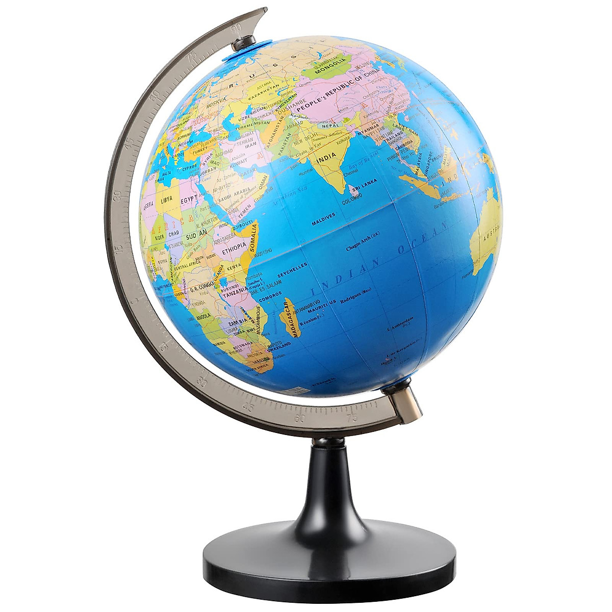 World Globe for Kids Learning - 7.5 inch World Interactive Globe for Children with Stand for Educational Geography, Spinning Earth Globe Map Decorative Kids Room Classroom, Desk, Office & Home