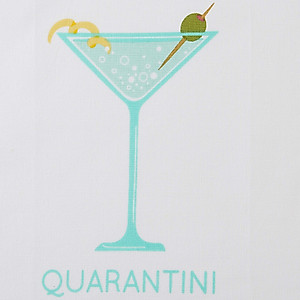 DII Quarantine Collection Dishtowel Set, Quarantini, 18x28, 3 Piece